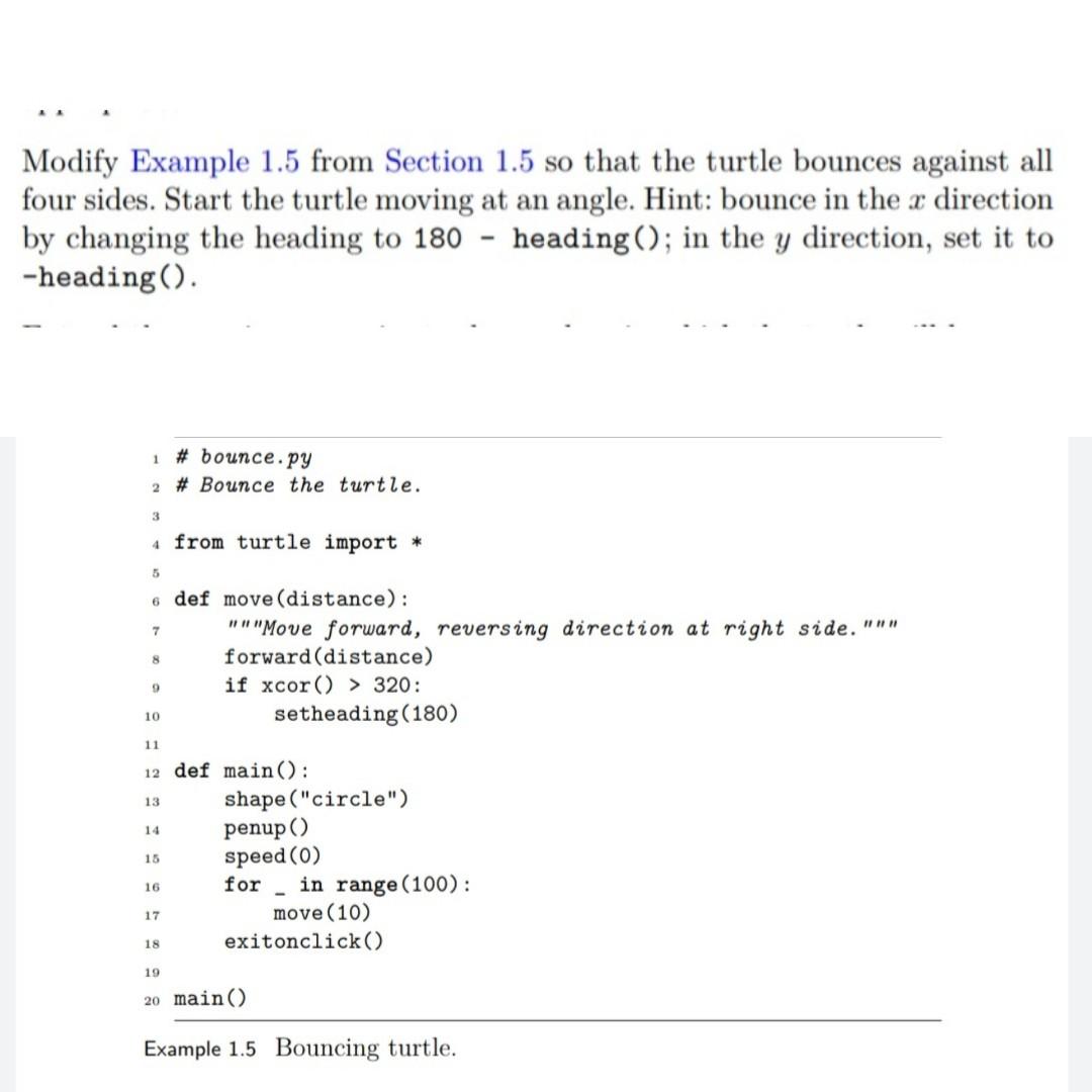 Solved Modify Example 1.5 from Section 1.5 so that the | Chegg.com