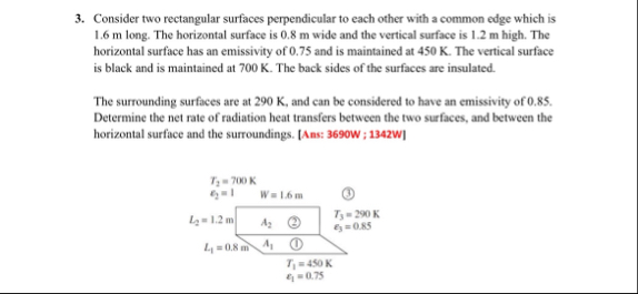 Consider two rectangular surfaces perpendicular to | Chegg.com