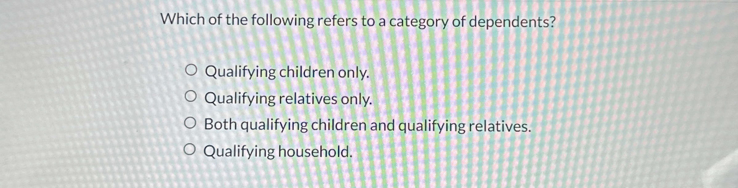Solved Which of the following refers to a category of | Chegg.com
