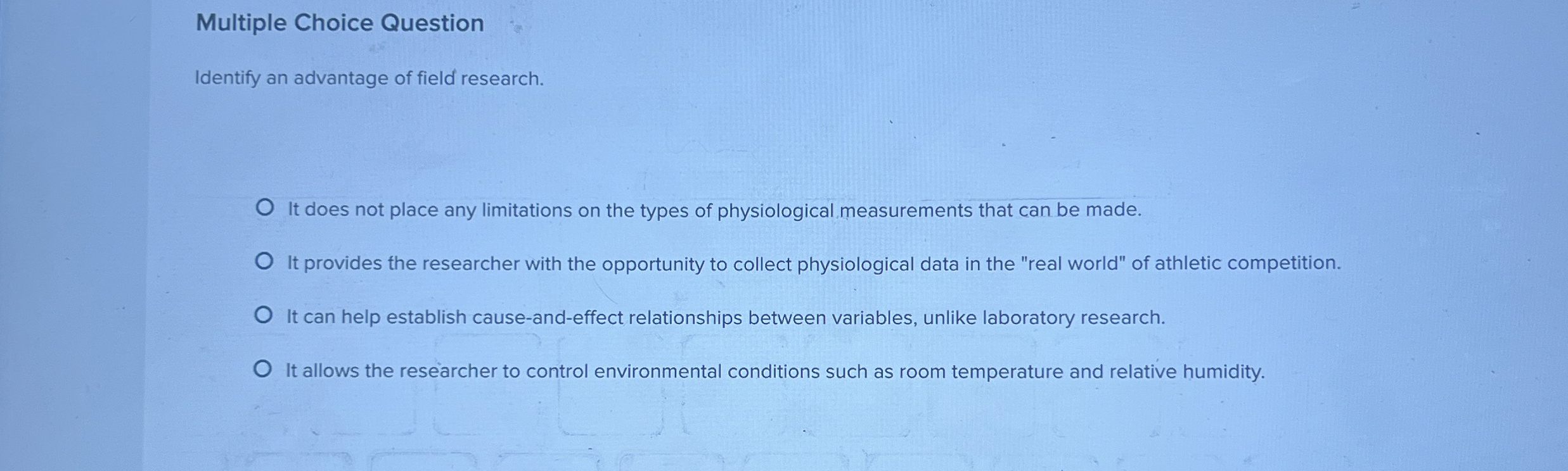 Solved Multiple Choice QuestionIdentify an advantage of | Chegg.com