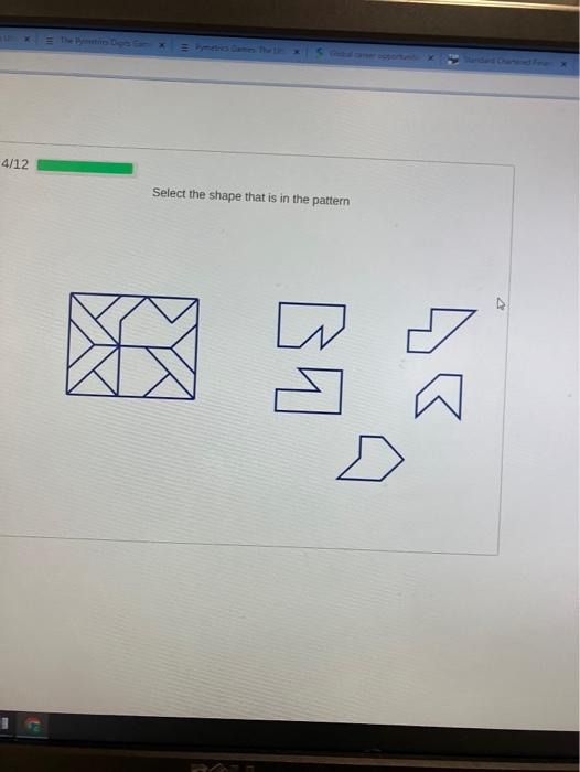 Solved Select the shape that is in the pattern | Chegg.com