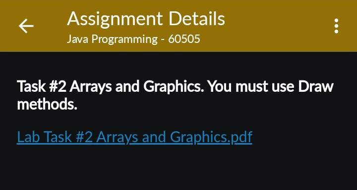 Solved ← Assignment Details Java Programming - 60505 Task | Chegg.com