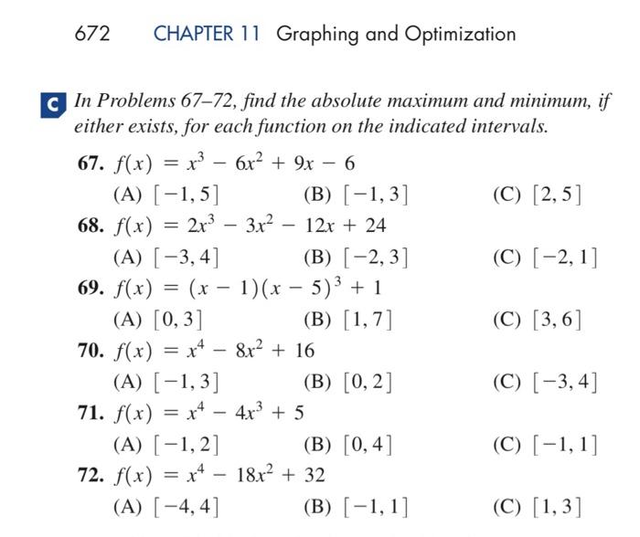 Solved 672 Chapter 11 Graphing And Optimization In Problems 
