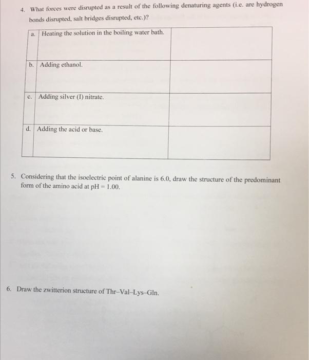 Solved Questions 1. Did the glycine solution in the Buffers | Chegg.com