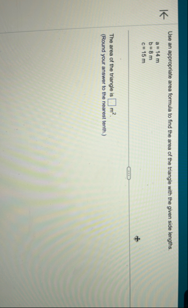 Solved Use an appropriate area formula to find the area of | Chegg.com
