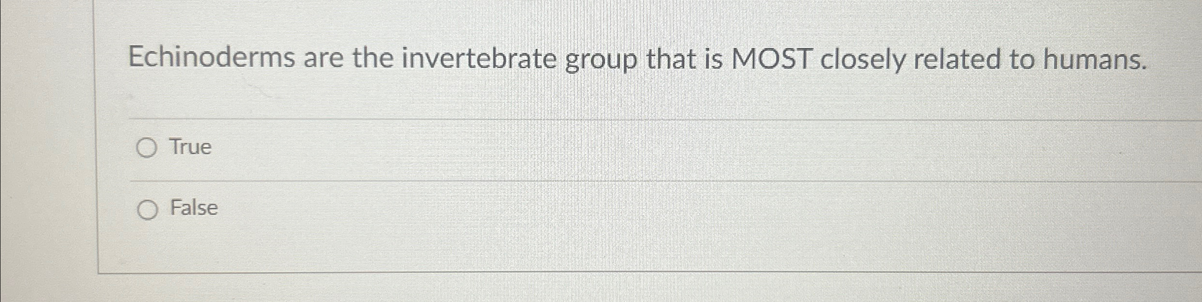 Solved Echinoderms are the invertebrate group that is MOST | Chegg.com