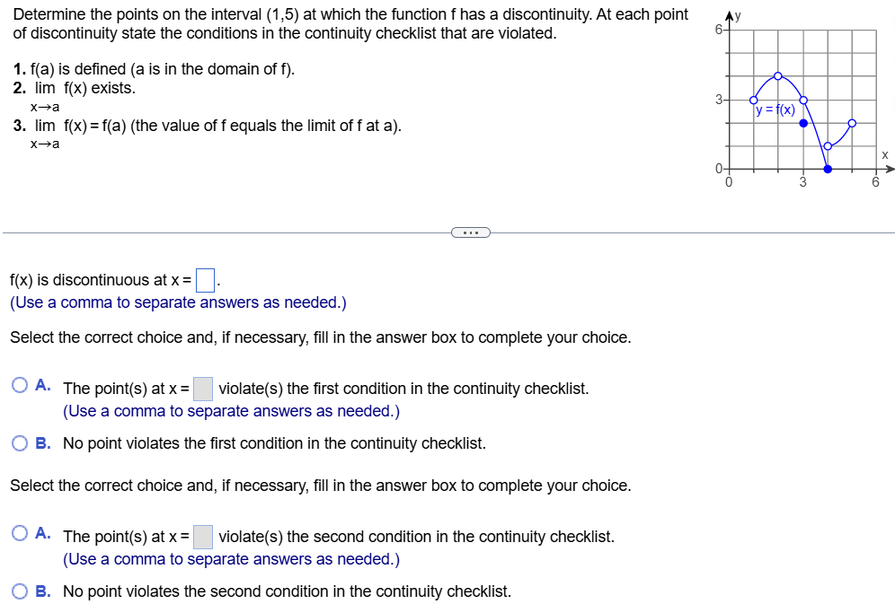 Solved Determine the points on the interval \( (1,5) \) ﻿at | Chegg.com
