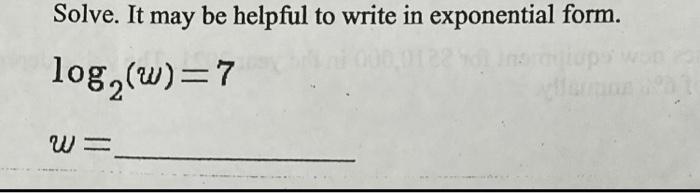 Solved Solve. It may be helpful to write in exponential | Chegg.com