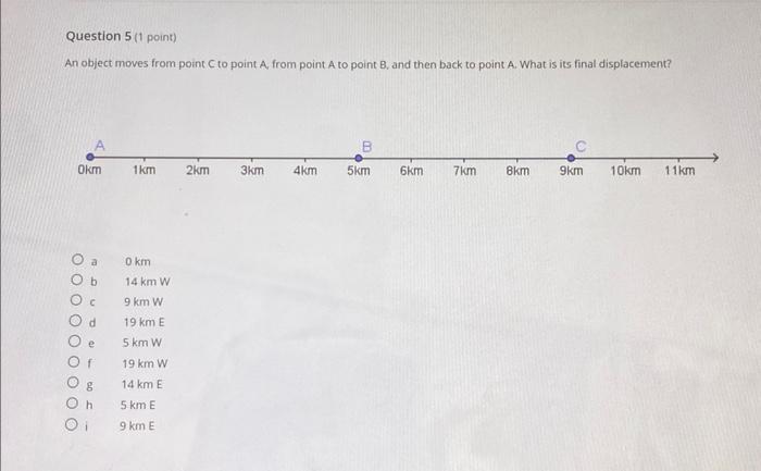 Solved An object moves from point C to point A to point B, | Chegg.com