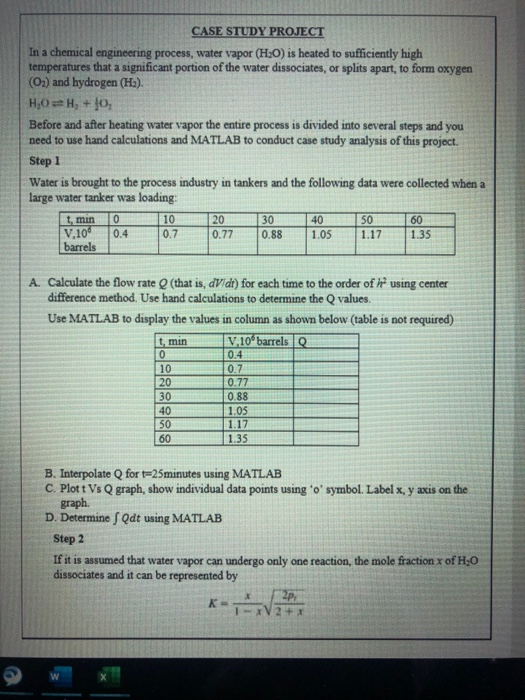 step 1a, solve for Q using center difference method | Chegg.com