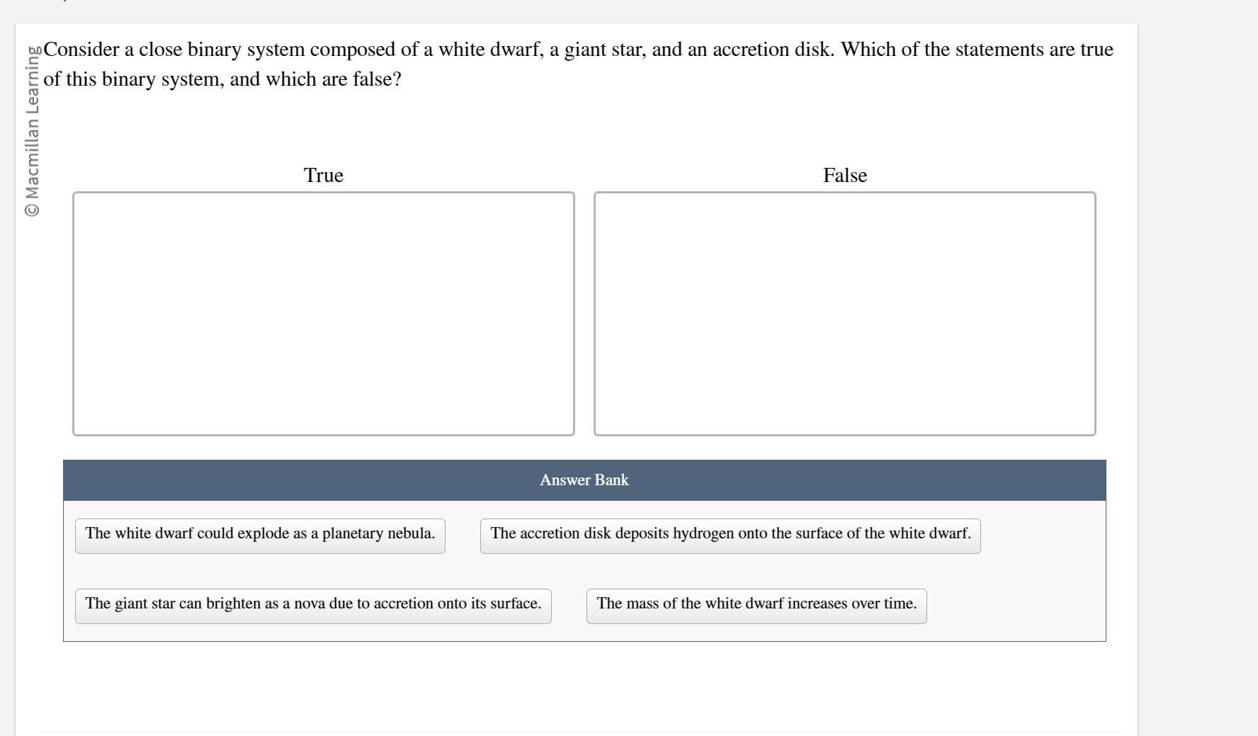 Solved ° ﻿Consider a close binary system composed of a white | Chegg.com