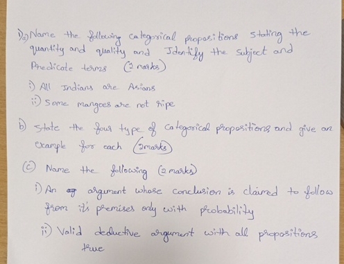 Solved Name the following categorical propasitions stating | Chegg.com