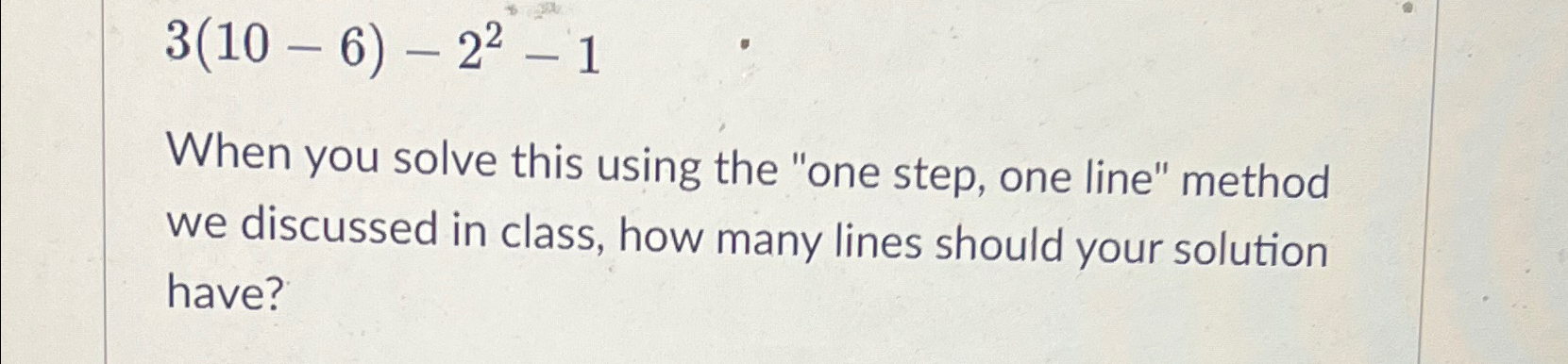 Solved 3(10-6)-22-1When you solve this using the "one step, | Chegg.com