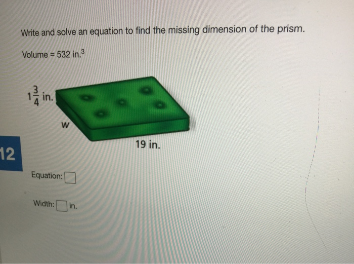 Solved Write and solve an equation to find the missing | Chegg.com
