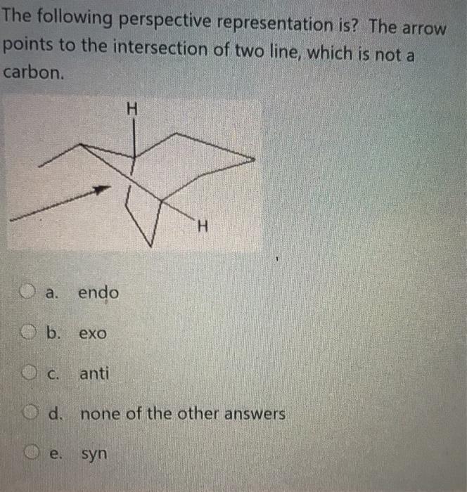 Solved The following perspective representation is? The | Chegg.com