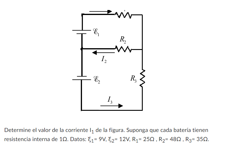 Solved Determine el valor de la corriente I1 ﻿de la figura. | Chegg.com