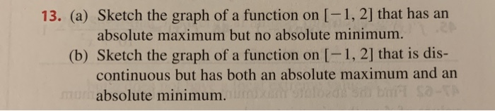 Solved 13. (a) Sketch the graph of a function on [-1, 2] | Chegg.com