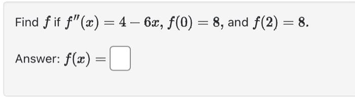 Solved Consider the function f(x) whose second derivative is | Chegg.com