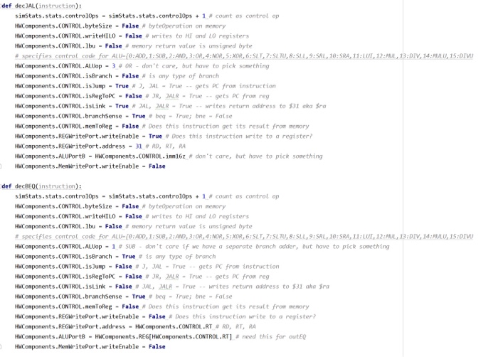Using Python to Implement Instruction Control in an | Chegg.com