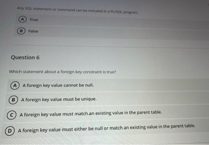 Solved Any SOL statement or command can be included in a | Chegg.com