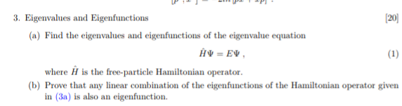 Solved 3. Eigenvalues and Eigenfunctions [20] (a) Find the | Chegg.com
