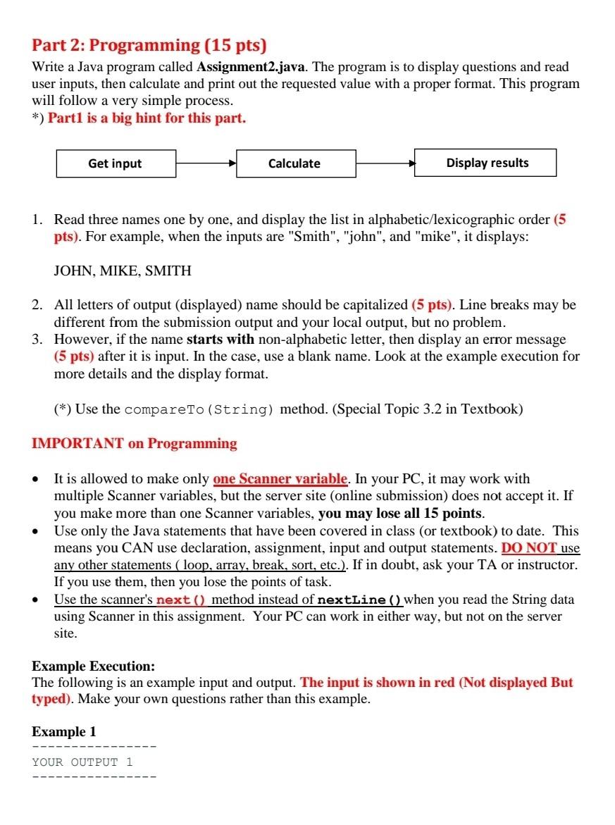 Solved CSE 110 - Assignment #2 Maximum points: 20 pts Topics | Chegg.com