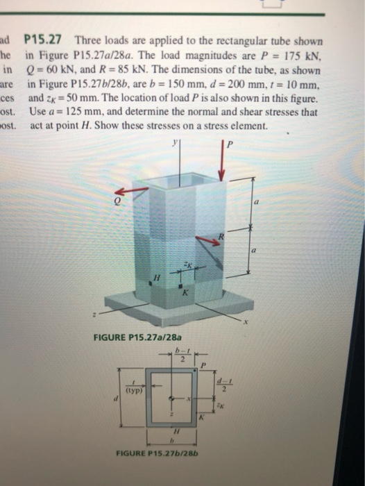 Solved aad the in are ces ost. nost. P15.27 Three loads are | Chegg.com