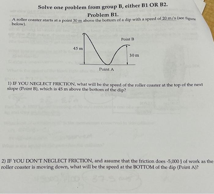 Solved Solve one problem from group B, either B1 OR B2. | Chegg.com