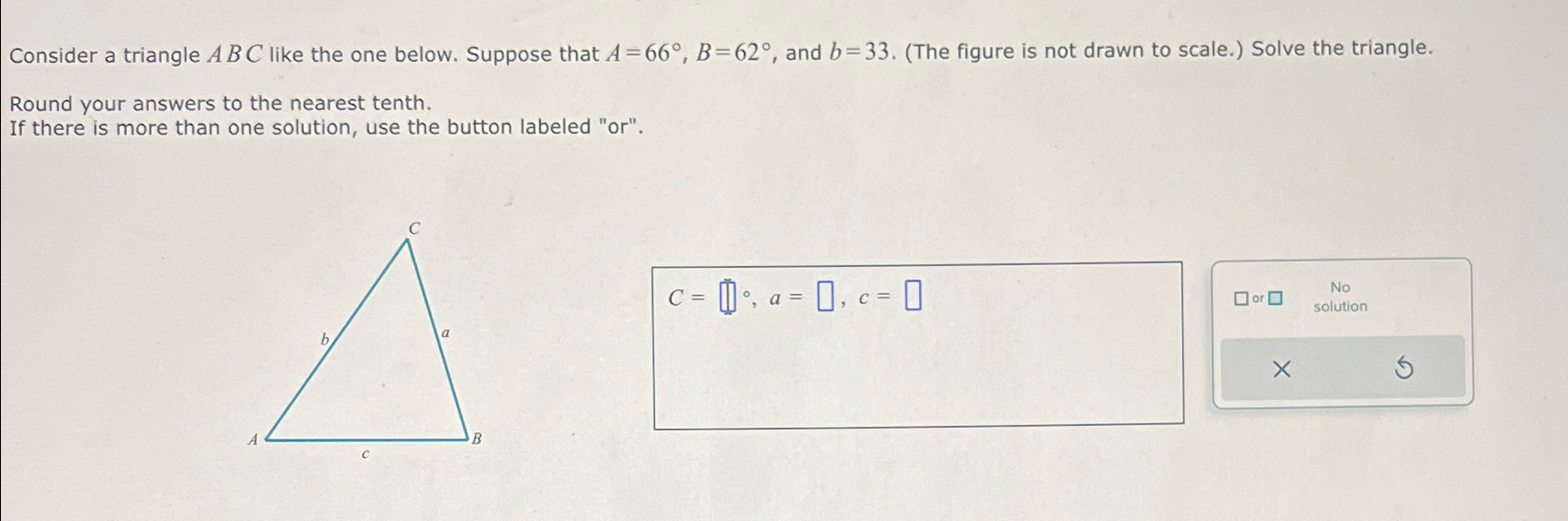 Solved Consider a triangle ABC like the one below. Suppose | Chegg.com