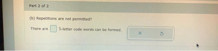 Solved Secret Code Word How many 5-letter code words can be | Chegg.com