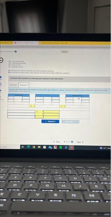 Solved Direct naterials ( 92,600 pounds e $2.95 per pound) S | Chegg.com