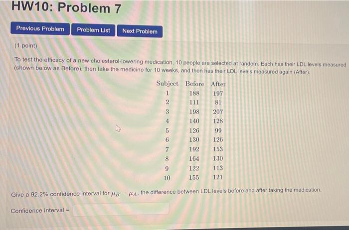 Solved HW10: Problem 7 Previous Problem Problem List Next | Chegg.com