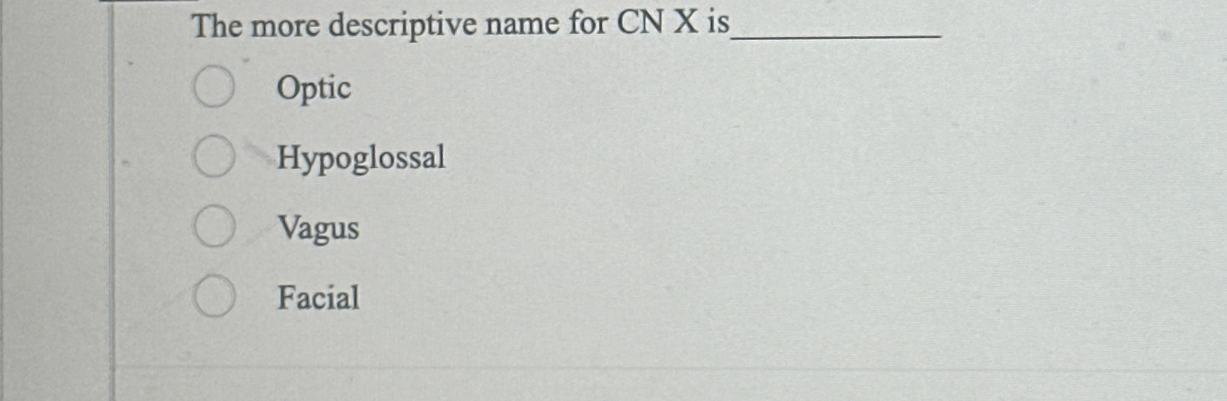Solved The more descriptive name for CN X is | Chegg.com