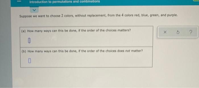 Solved Introduction to permutations and combinations Suppose | Chegg.com