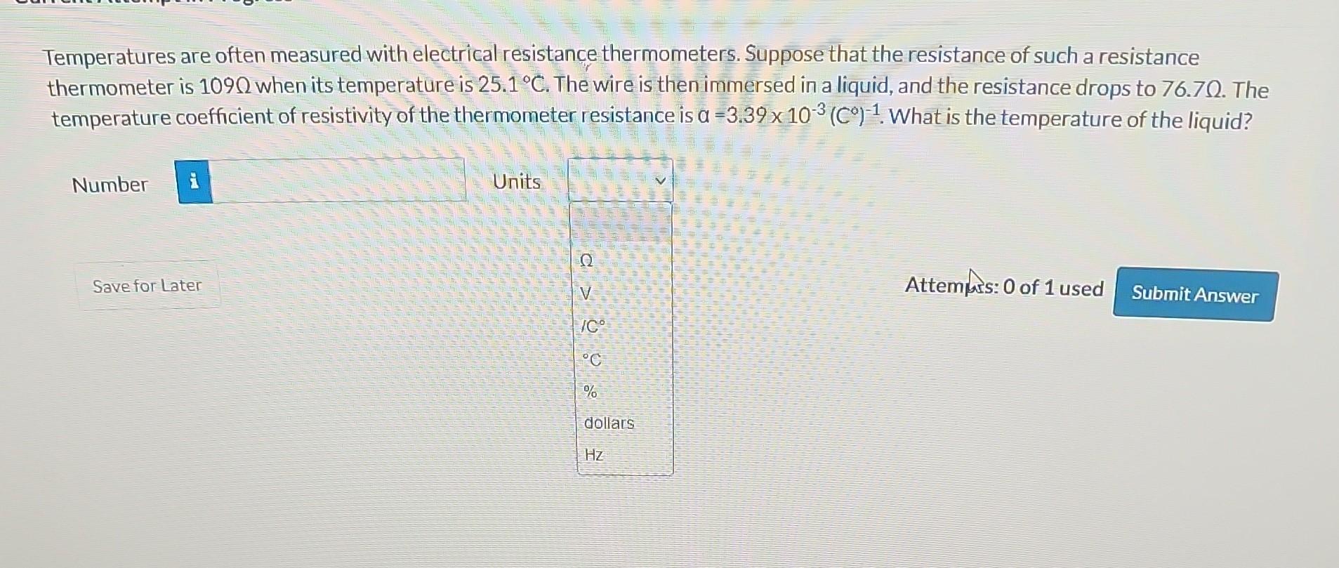 Solved Temperatures are often measured with electrical | Chegg.com