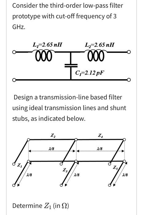 Consider the third-order low-pass filter prototype | Chegg.com