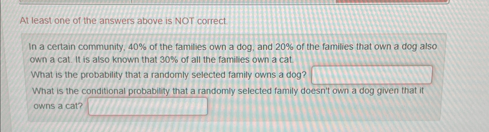 Solved At least one of the answers above is NOT correct.In a | Chegg.com