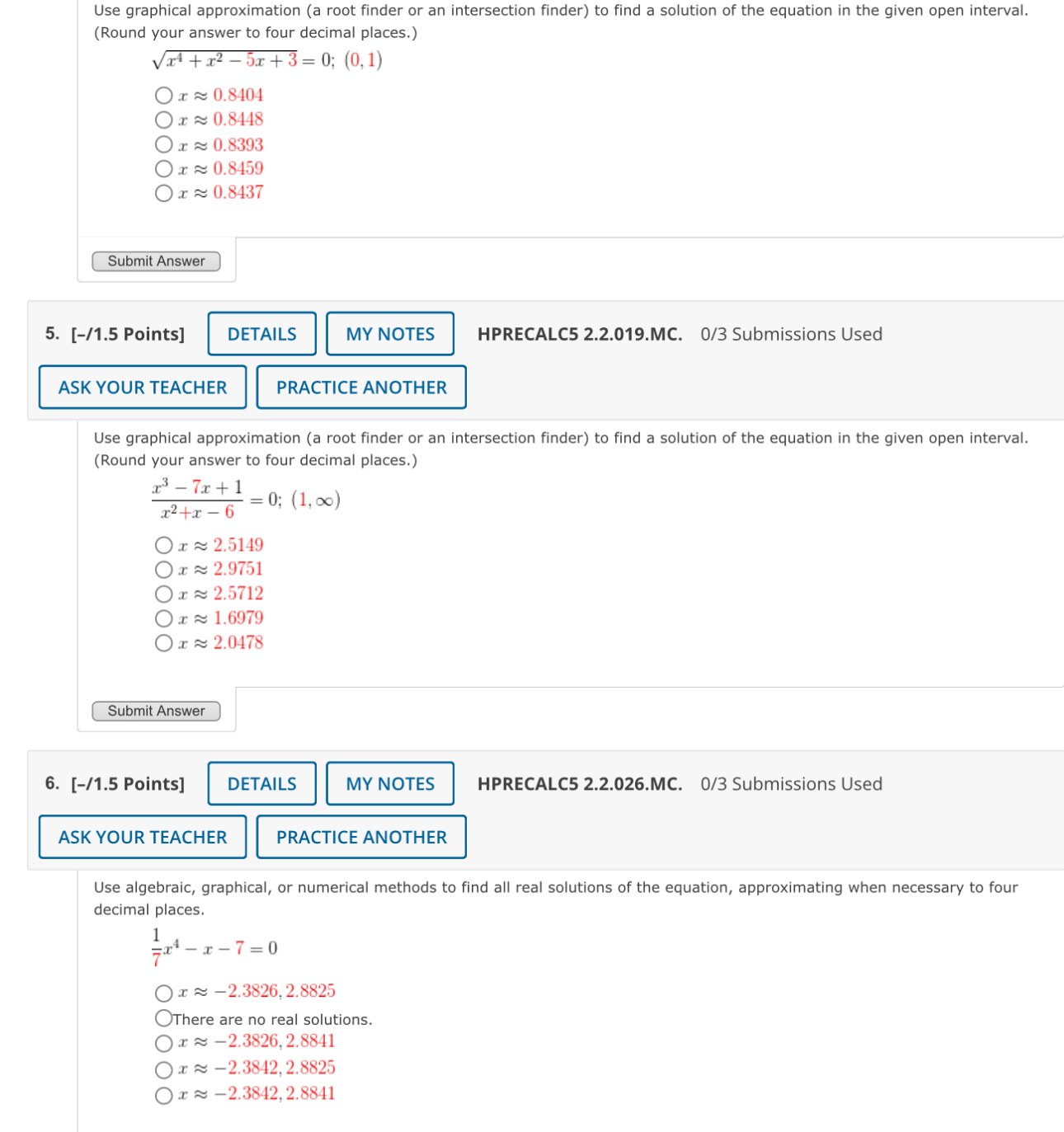 Solved Use graphical approximation (a root finder or an | Chegg.com