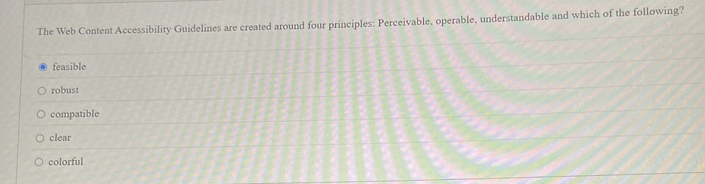 Solved The Web Content Accessibility Guidelines are created | Chegg.com