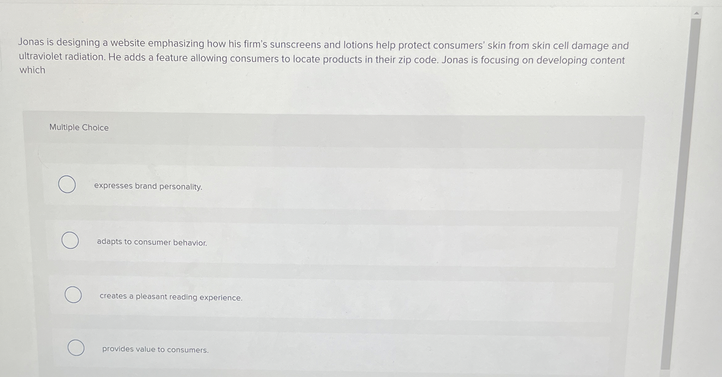 Solved Jonas is designing a website emphasizing how his | Chegg.com