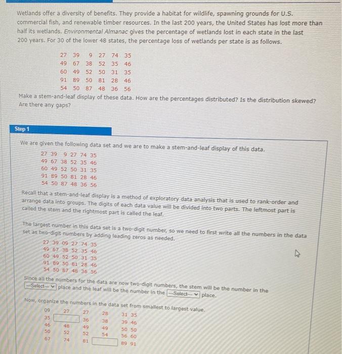 Solved Wetlands offer a diversity of benefits. They provide | Chegg.com