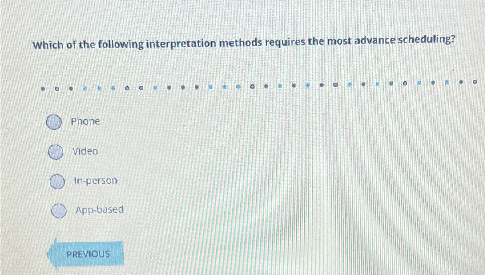 Solved Which of the following interpretation methods | Chegg.com