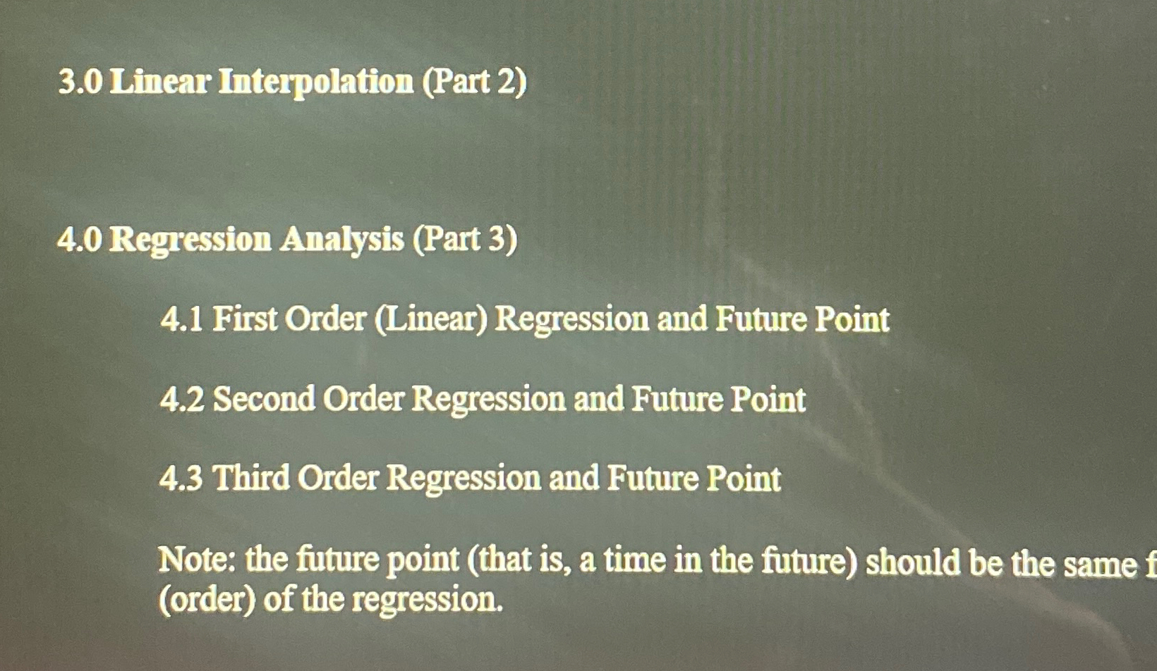 Solved 30 ﻿linear Interpolation Part 240 ﻿regression 
