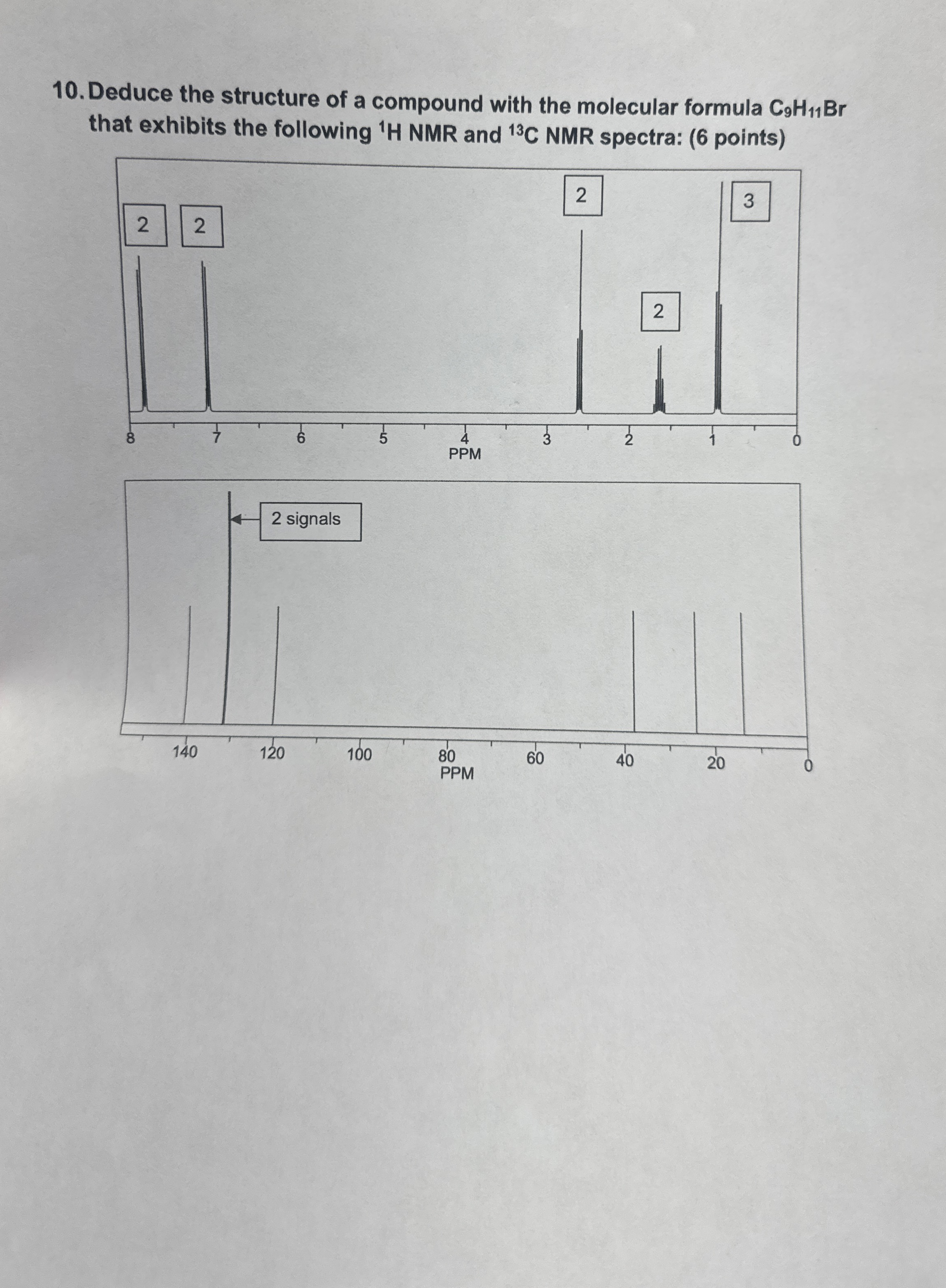 Solved Deduce the structure of a compound with the molecular | Chegg.com