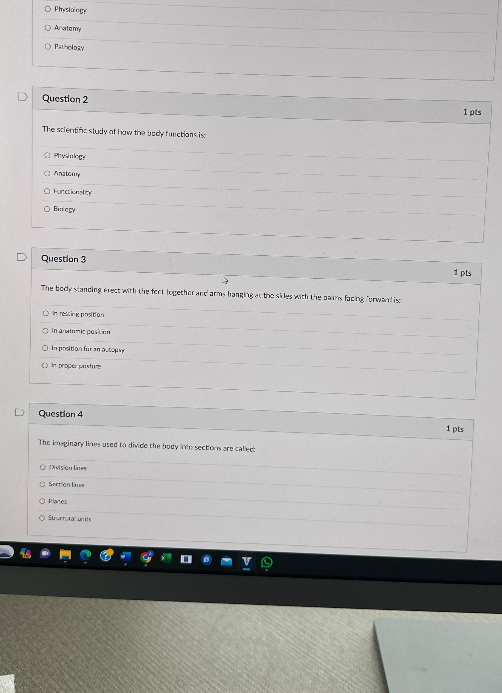 Solved PhysiologyAnatomyPathologyQuestion 21 ﻿ptsThe | Chegg.com
