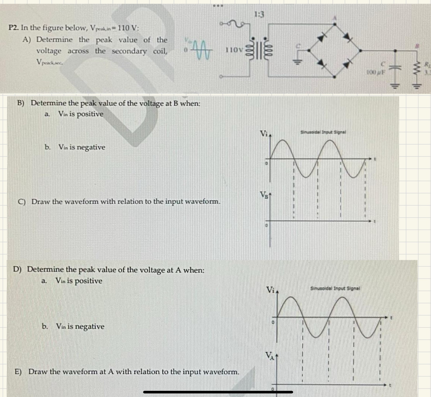 Solved PLEASE SOLVE PART B C D E ONLY explain in easy steps | Chegg.com