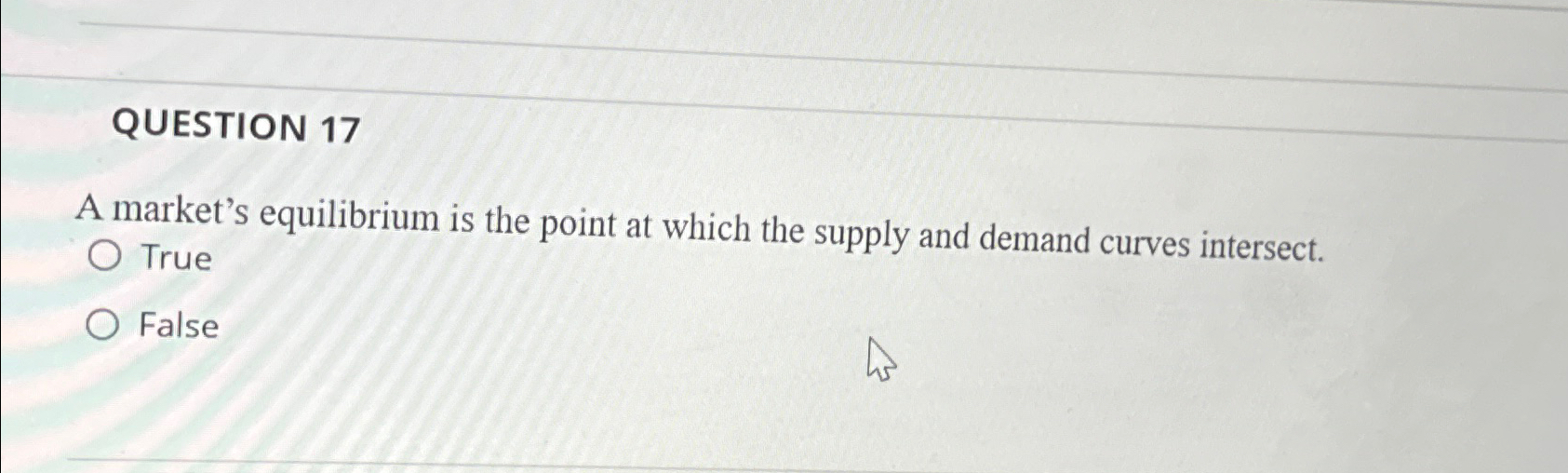 Solved Question 17a Markets Equilibrium Is The Point At 