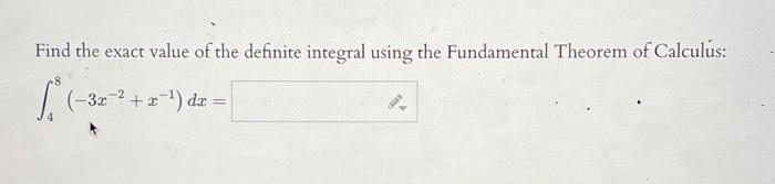 Solved Find the exact value of the definite integral using | Chegg.com