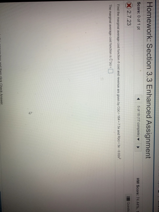 Solved Homework Section 3 3 Enhanced Assignment Score 0 Of