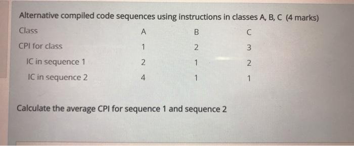 Solved Alternative compiled code sequences using | Chegg.com
